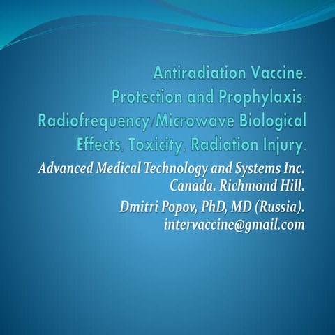 Anti Radiation T cells vaccine. | PPTX