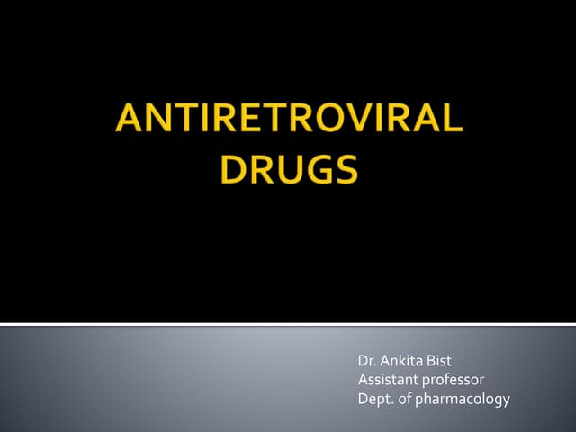 Antiretroviral therapy | PPTX