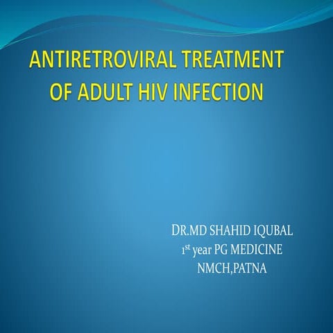 Antiretroviral therapy | PPTX
