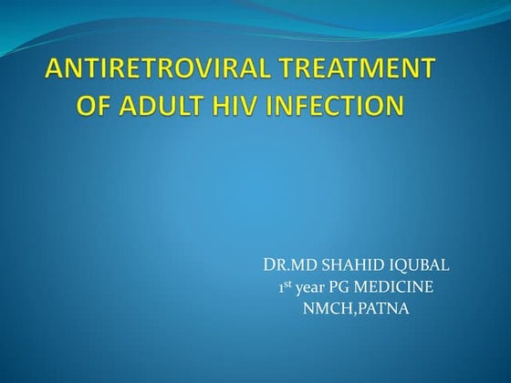 Antiretroviral drugs | PPT