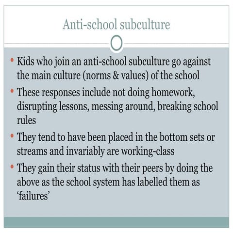 Anti School Subculture | PPT