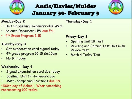 Homework Powerpoint | PPT