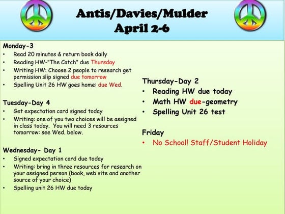 Homework Powerpoint | PPT