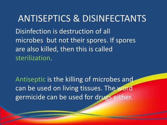 DISINFECTANTS CLASSIFICATION, TYPES AND USEAGE.pptx