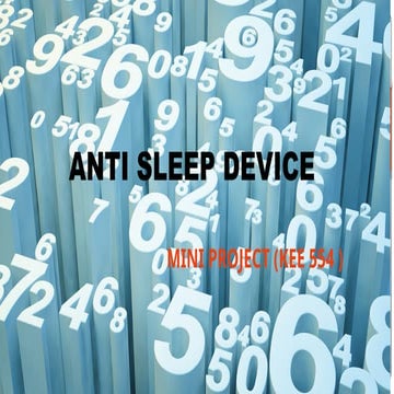 Anti sleep alarm for drivers using arduino project | PPTX