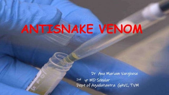 Biological test and assay of Antivenom | PPTX | Blood Disorders ...