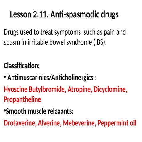 Antispasmodicdrugs - Antispasmodicdrugs - Antispasmodicdrugs.pptx