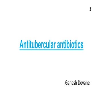 Antitubercular agents | PPTX | Lung and Respiratory Health | Diseases ...