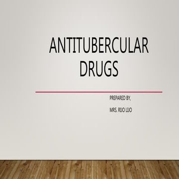 Antitubercular drugs | PPT