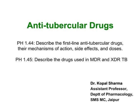 Anti tuberculosis therapy ( att) | PPTX