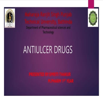 ANTIULCER DRUGS and RECENT ADVANCES.pptx