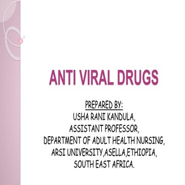 Anti viral drugs | PPT