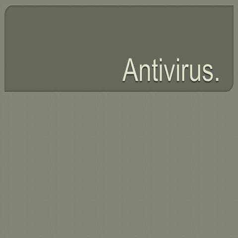 03 PresentacióN Antivirus | PPT