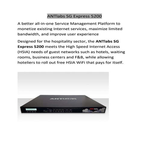 ANTlabs SG Express 5200 | DOCX