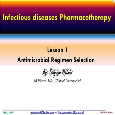 Antmicrobial drug selection | PDF