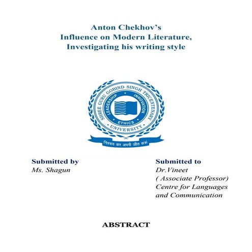 Anton Chekhov’s Influence on Modern Literature.docx