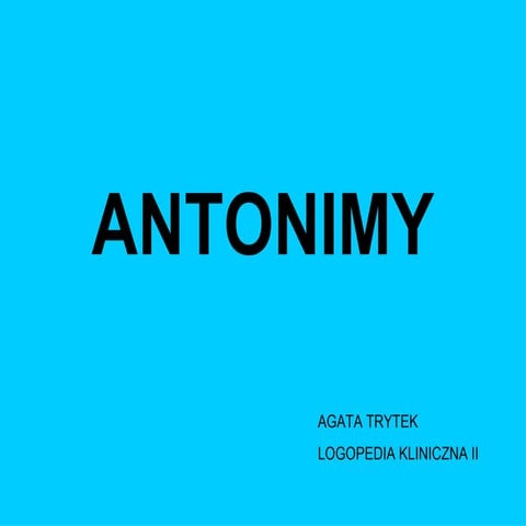 Antonimy 1 | PPT