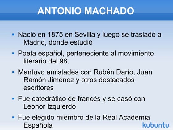 Biografia de antonio machado | PDF