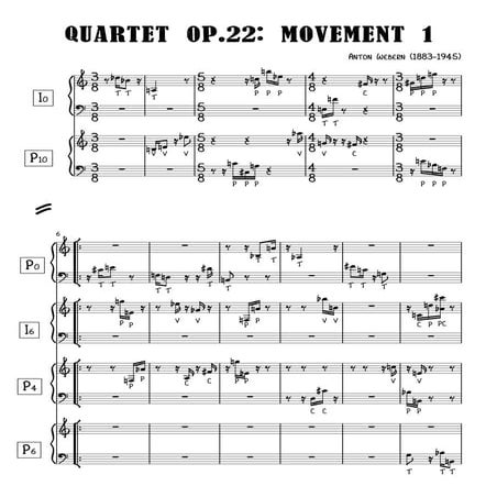 Anton webern quartet op.22 - movement 1 | PDF