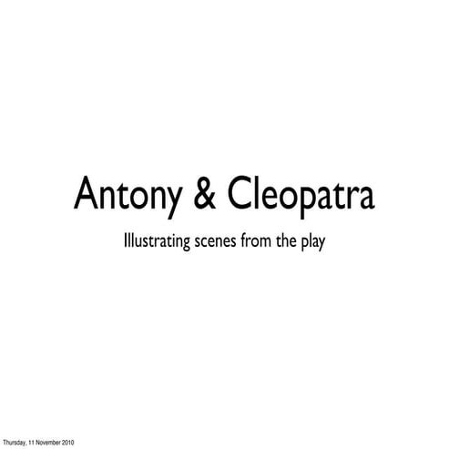 Antony and cleopatra | PDF