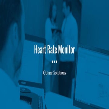 Heart Rate Monitor, Intel TADHACK Prize Winner, Antón Rodríguez Yuste, Optare Solutions | PDF
