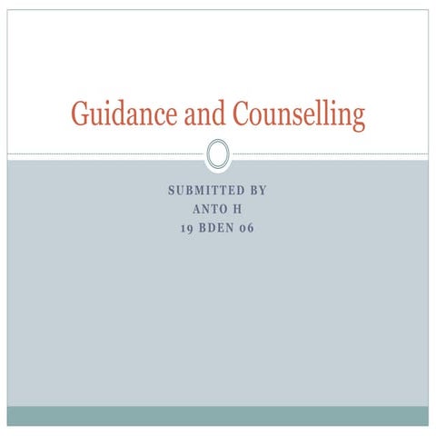 RESPONDING SKILLS IN GUIDANCE AND COUNSELLING | PPTX