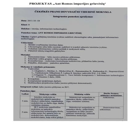 Istorijos ir IT projektai | DOCX