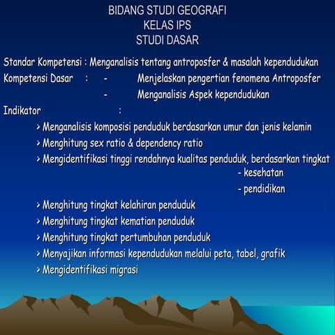 MATERI SMA IPS GEOGRAFI BAB ANTROPOSFER PPT | PPT