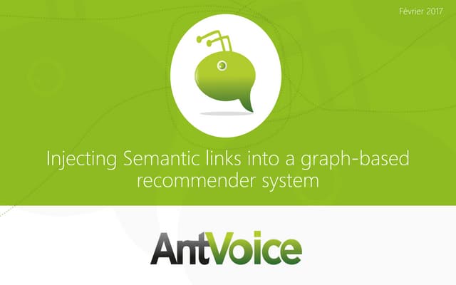 Injecting Semantic Links Into A Graph Based Recommender System Ppt
