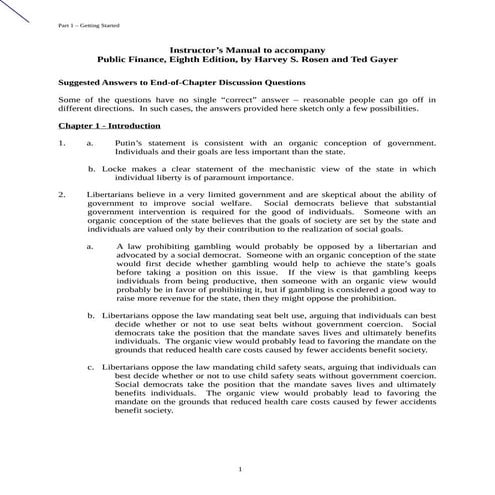 Public Finance by Harvey S. Rosen and Ted Gayer | PDF