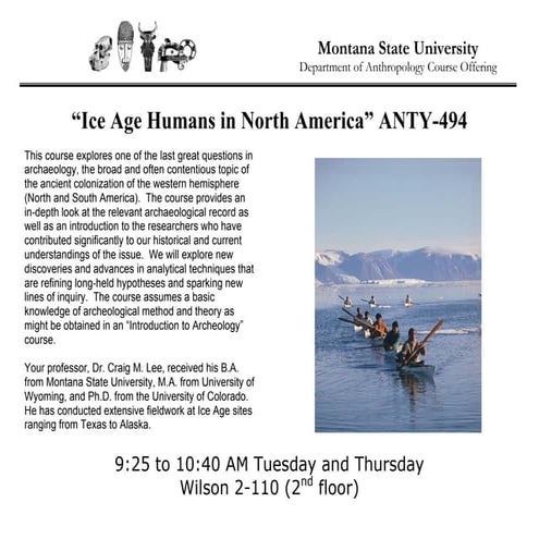 Anty 494 Ice Age Humans in North America | PDF
