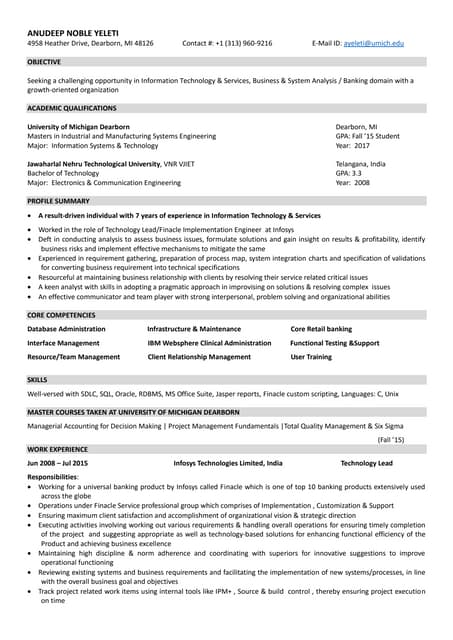 Resume_FLEXCUBE | PDF