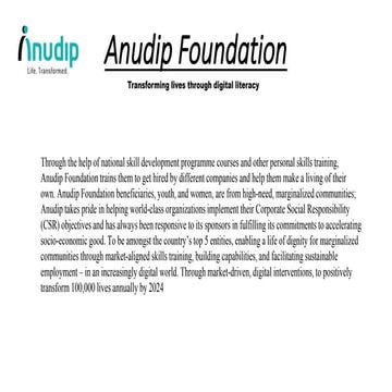 Anudip Foundation- Vocational and Skill Development Training Center.pptx
