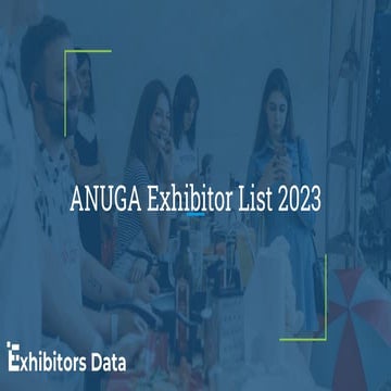 ANUGA Exhibitor List - Email List - Email Database | PDF