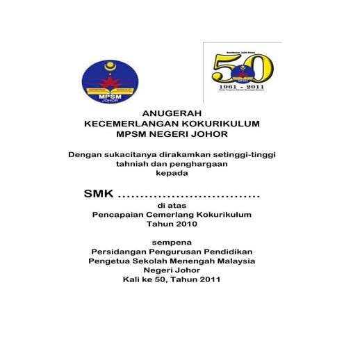 Anugerah mpsm | DOCX