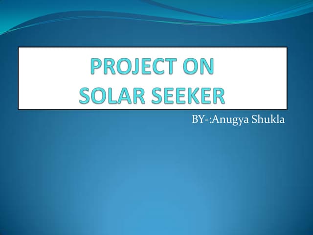 Solar tracker with stepper motor control using microcontroller | DOC