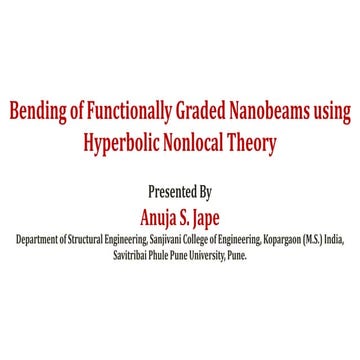 Bending of Functionally Graded Nanobeams using Hyperbolic Nonlocal Theory.pdf