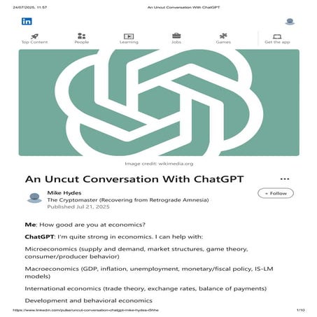 An Uncut Conversation With ChatGPT | PDF Document | PDF