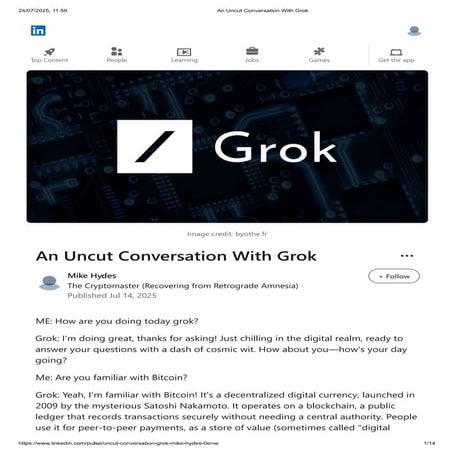 An Uncut Conversation With Grok | PDF Document | PDF