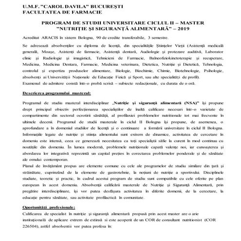 Anunt admitere-master-nsa-2019-bun | PDF