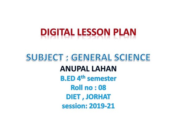 Model lesson plan for B.ed students for the subject english | PPT