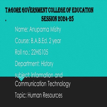 Human Resources( Social Science) Class VIII | PDF