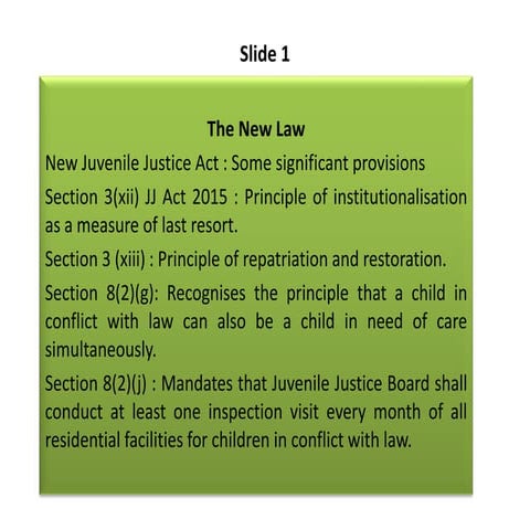 New Juvenile Justice Act: Some Significant Provisions - Anup Bhambani | PDF