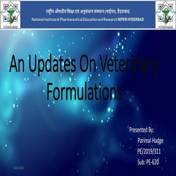 An Updates on veternary formulations.pptx