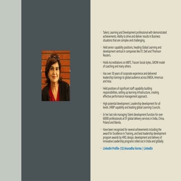 Anuradha varma trainer -profile business | PPTX