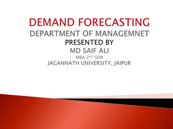 Demand forecasting | PPT