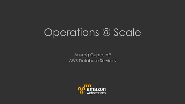 Anurag Guptas Talk On Devops At Aws Nov 17 At The Palo Alto Aws Big