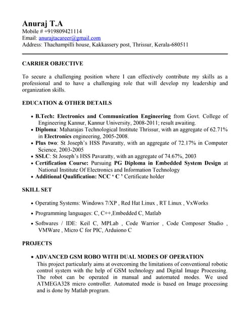 Ansar Resume | DOC | Technology & Computing