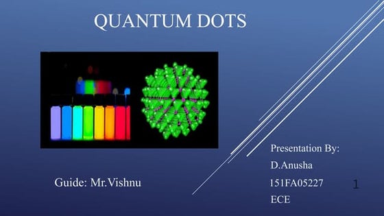 Quantum dots ppt | PPT