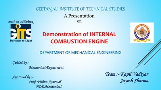 Working Of 4 Stroke Petrol Engine Spark Ignition Pptx